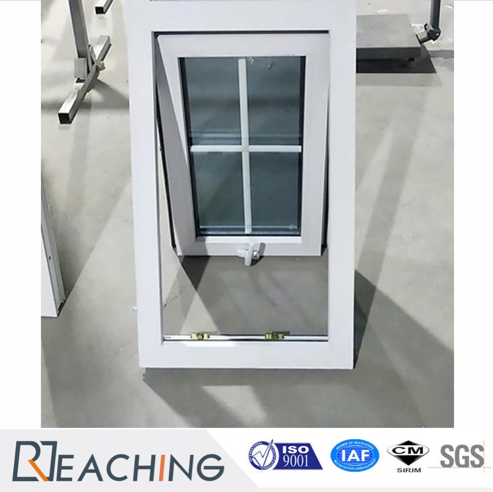 White Colour UPVC / PVC Profile Tempered Glass Awning Window from China ...