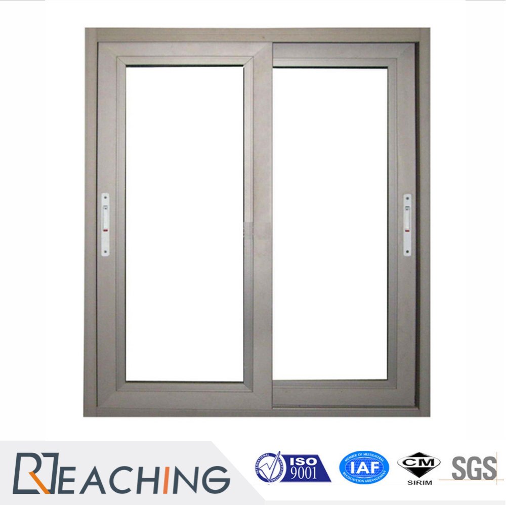 China Supplier 2 Tracks Aluminium Frame Sliding Glass Window with ...