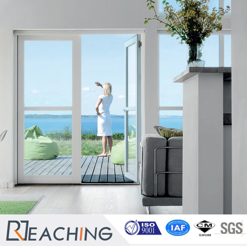 Horizontal Opening White UPVC Clear Fiberglass Doors for Balcony from ...