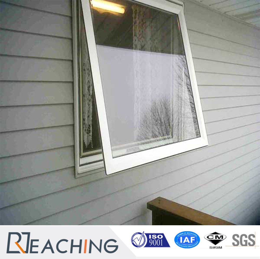 White Colour UPVC / PVC Profile Tempered Glass Awning Window from China ...
