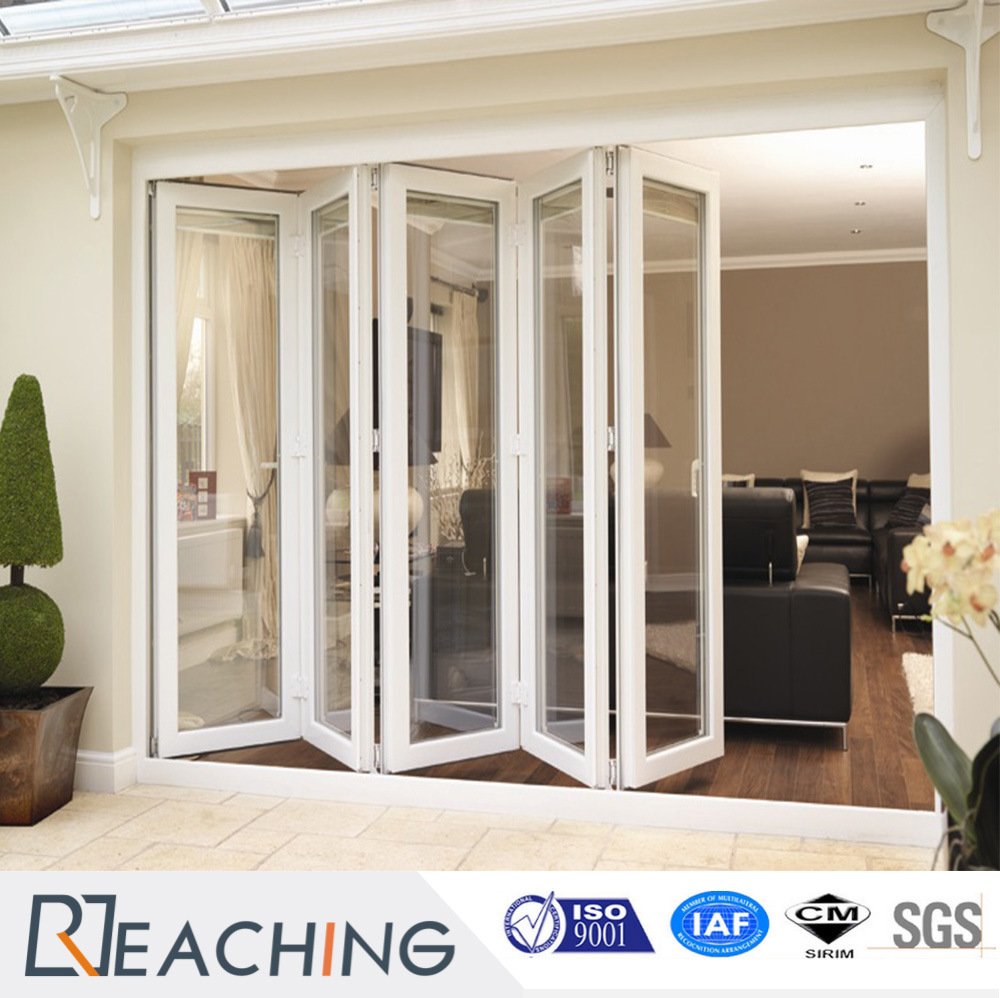 Strong Double Glazing UPVC / PVC Bi Folding Door from China ...